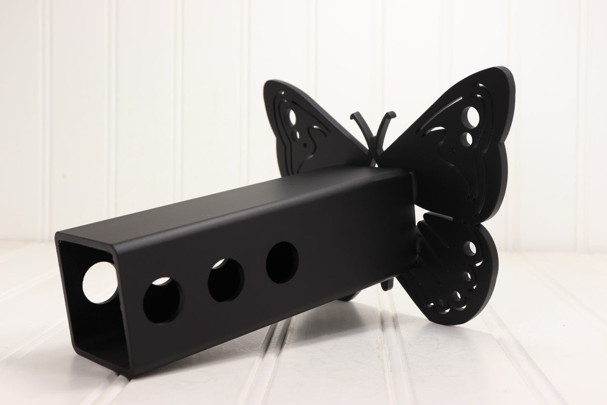 Matte Black Stainless Butterfly Hitch Cover, Free Shipping – Custom ...