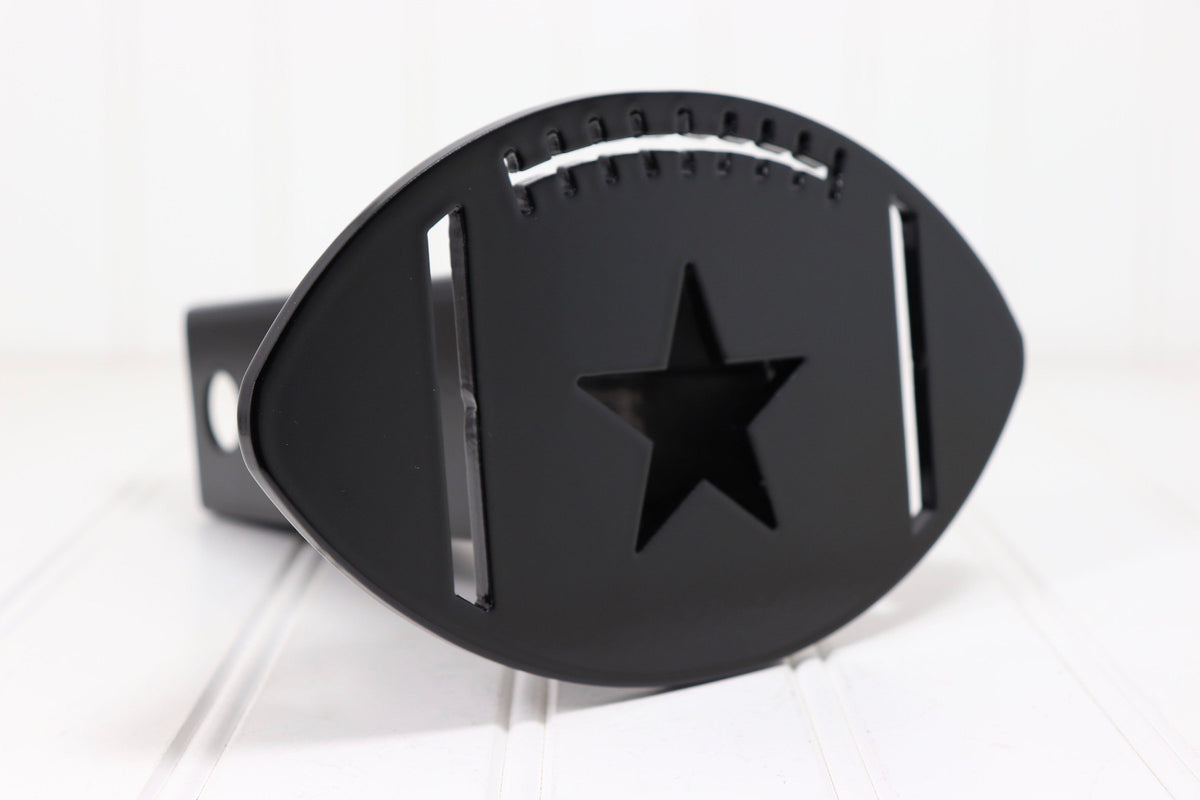 Black Football Star Hitch Cover, Free Shipping – Custom Hitch Covers